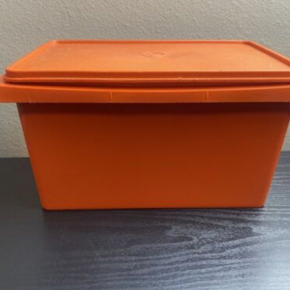Tupperware | Kitchen | Vintage Orange Tupperware Carryall Large Storage ...